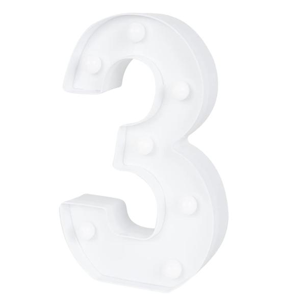 ・クラフトカスタムメッセージ:3つの形に作られたこのライトアップナンバーは、他のIllumify数字や文字と組み合わせて、思い出に残るメッセージを作成できます。 長持ちする丈夫なプラスチック!・LED電球:暖かい輝きを放つLEDライトで構築...