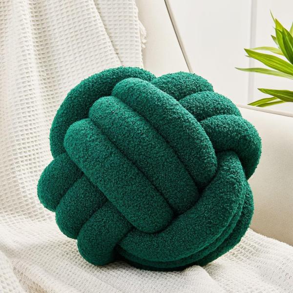 ・【KNOT BALL PILLOW】Uvvyui round throw pillow is made of high quality PP cotton filling and lamb wool fabric covering mak...