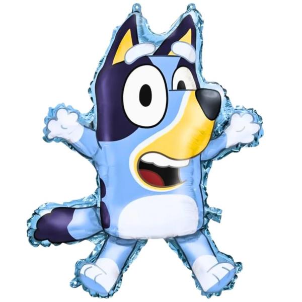 ・VIBRANT MULTICOLOR DESIGN: Add a splash of color to any party with our Bluey-shaped foil balloon featuring lively shade...