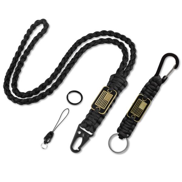 ・Handmade for Comfort: Our genuine military-grade 550 paracord lanyard with cool USA metal flag is comfortable to wear.・...