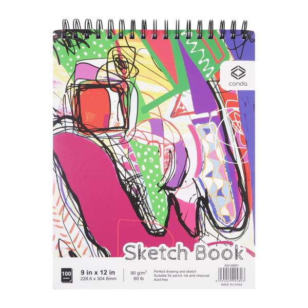 ・SPIRAL BOUND SKETCH PAD: The spiral provides better access easily flip the pages over to the backs,,and sketch without ...