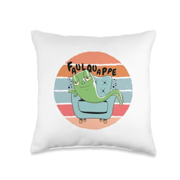 ・This illustration shows a relaxed, smug-looking tadpole lounging comfortably on an armchair. The tadpole exudes a laid-...