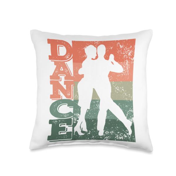 ・The retro graphic shows a tango dancing couple dancing to Tango Argentino music in colors orange and khaki and reads "d...