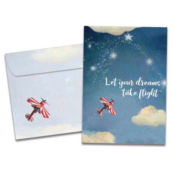 ・Inside Greeting: May the year ahead be everything you dreamed. Happy birthday! | Cover Greeting: Let your dreams take f...