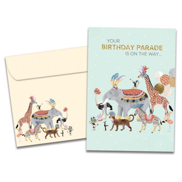 ・Inside Greeting: To wish you the happiest birthday yet! | Cover Greeting: Your birthday parade is on the way...・ARTFUL ...