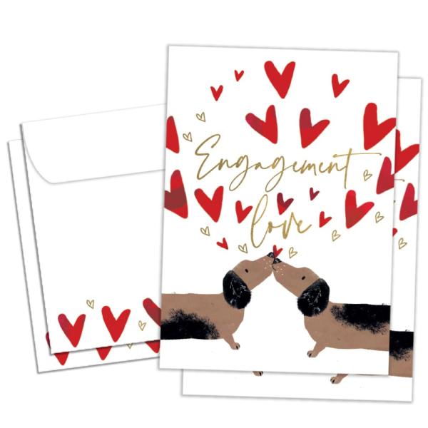 ・Inside Greeting: Congratulations to the cutest couple ever!, Cover Greeting: Engagement Love・HIGH QUALITY BUDGET FRIEND...