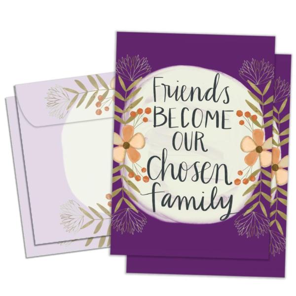 ・Inside Greeting: Happy birthday to a friend who is family | Cover Greeting: Friends become our chosen family・ARTFUL DES...