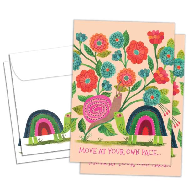 ・Inside Greeting: But here's hoping for a speedy recovery! | Cover Greeting: Move at your own pace...・Slow and Steady He...