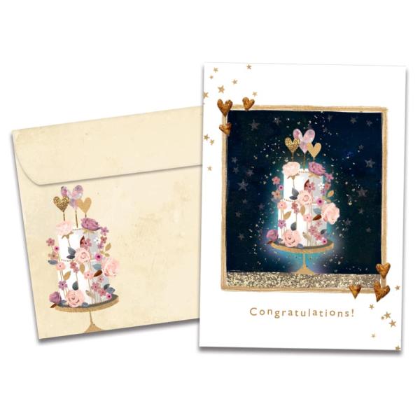 ・Inside Greeting: Here's to a lifetime of love ＆ happiness | Cover Greeting: Congratulations!. These cards are beautiful...