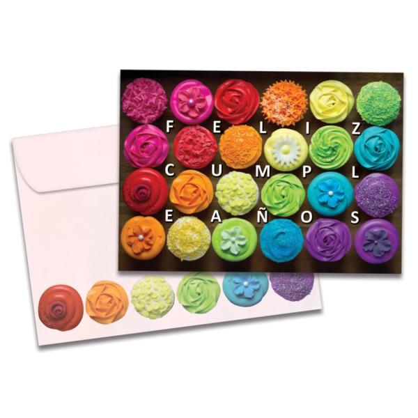 ・内側の挨拶: 〓Que cumpla muchas m〓s! | カバー挨拶:Feliz cumplea〓os. これらのカードは内側も外側も美しくデザインされています。 内側のカバーアートで手書きのメッセージを引き立てましょう。 封筒は...