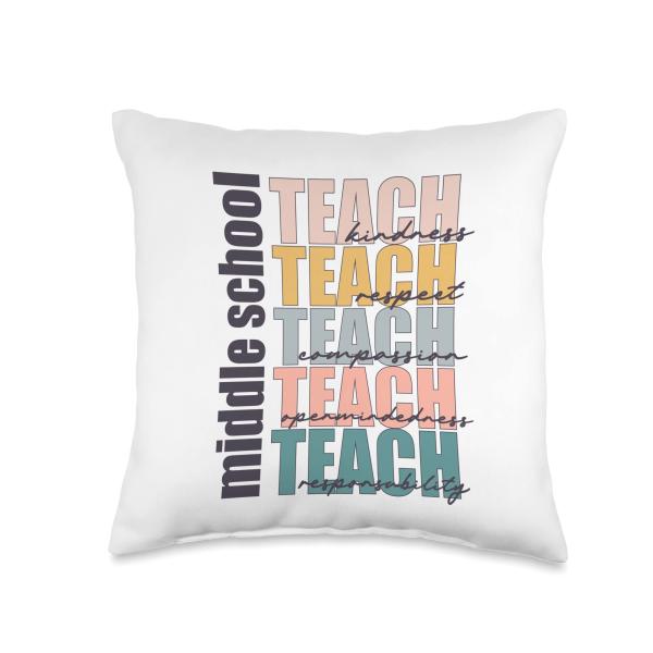 ・Spread positivity in the classroom with this Middle School Teach design, featuring a message of kindness, respect, and ...
