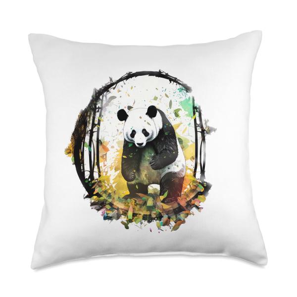 ・Fans of Pandas and Bamboo forests will love this. Kawaii panda eating Bamboo anime style painting・panda, bamboo, Chines...