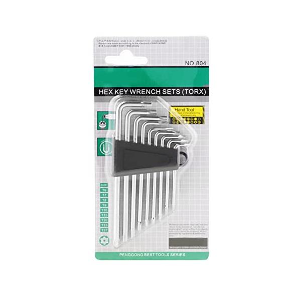 ・9 Size to Choose: This extra-long arm star key wrench set has 9 different sizes to choose, convenient and practical, me...