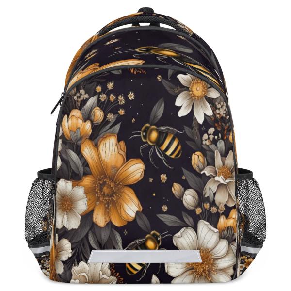 ・Safety Design: The school backpack equipped with two reflective strips on front zipper pocket, shoulder strap and the m...