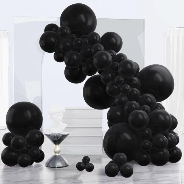 ・Package includes: 18 inch black balloons (5 pcs), 12 inch black balloons (30 pcs), 10 inch black balloons (30 pcs), 5 i...