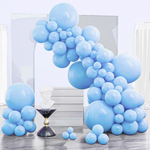 ・Package includes: 18 inch light blue balloons (5pcs), 12 inch light blue balloons (30pcs), 10 inch light blue balloons ...