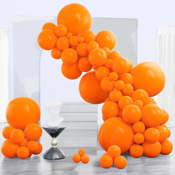 ・Package includes: 18 inch orange balloons (5pcs), 12 inch orange balloons (30pcs), 10 inch orange balloons (30pcs), 5 i...
