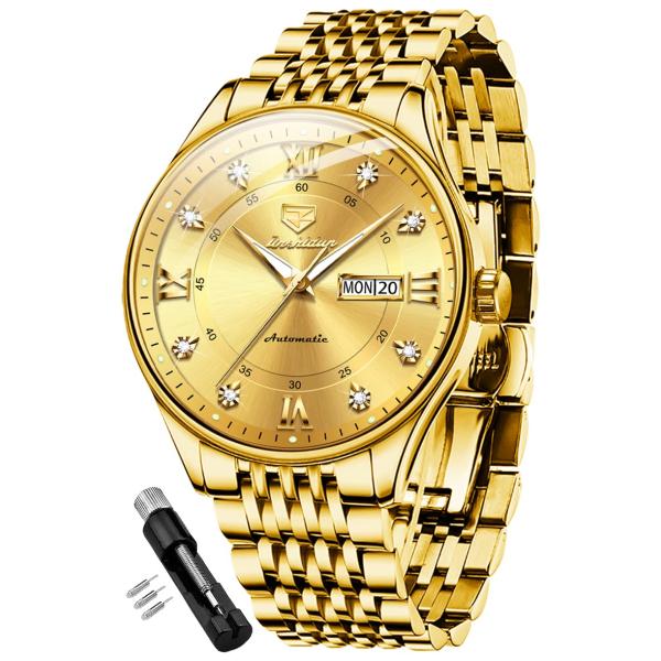・Automatic Mens Watch: Imported original mechanical movement, panoramic see-through bottom cover, precise inner core at ...