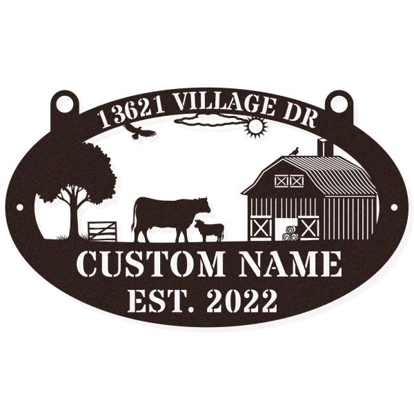 ・Customizable Design: Our Personalized Hanging Farm Signs allow you to add a personal touch to your outdoor decor. You c...