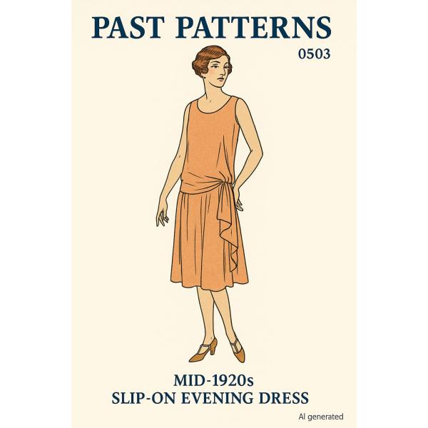 ・? Printed physical pattern - no downloads or resizing needed・? Authentic 1920s slip-on evening dress with drop waist・? ...