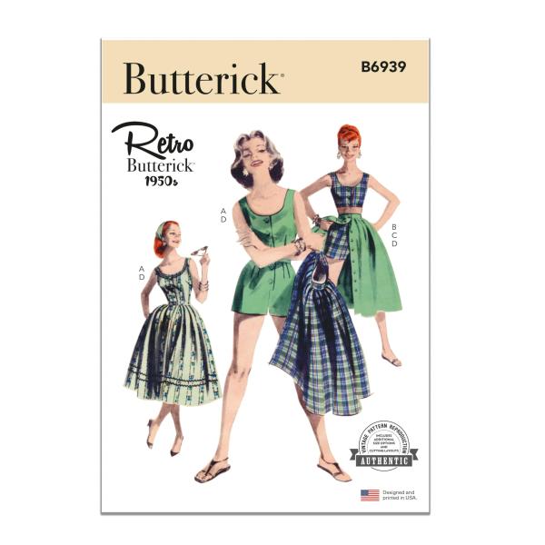 ・Sewing pattern packet comes with sewing templates, fabric recommendations, pattern pieces, sizing guides, and instructi...