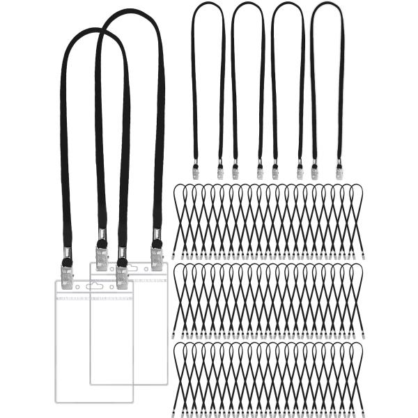 ・Size: you will receive 50 pieces of black lanyard, the length of the rope is 36 inches, the clip width is 3/8 inch in o...