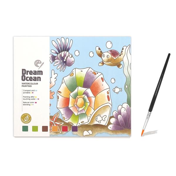 ・Integrated Watercolor Painting Book Design: This compact watercolor painting book features a combination of illustratio...