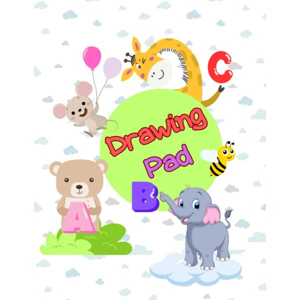 お子様向けのお絵かきパッドです。サイズは8.5×11インチ（約21.6×27.9cm）のスケッチブック。自由に絵を描いて楽しめます。