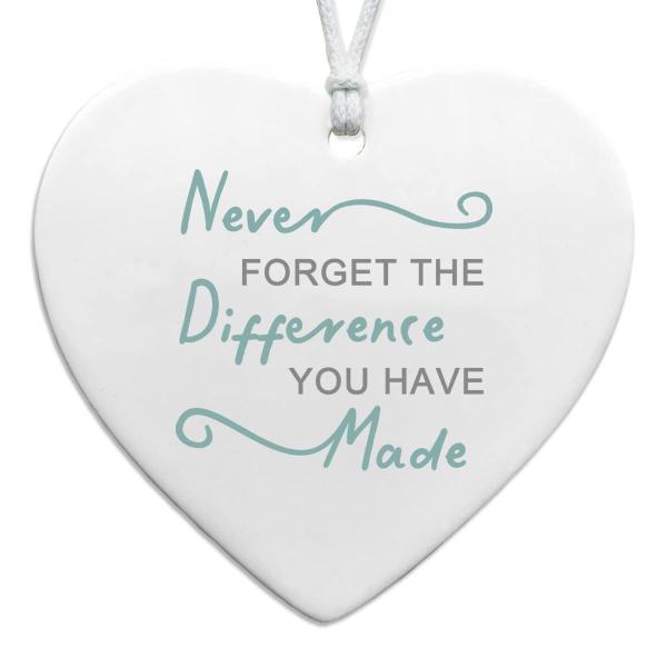 ・Crafted from high-quality white ceramic material: The "Never Forget the Difference You Have Made" ornament is meticulou...