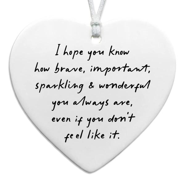 ・Crafted from high quality white ceramic material.・Features a double sided design, with the empowering message "I Hope Y...