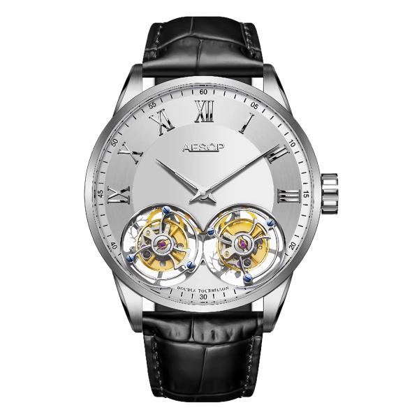 ・Double Tourbillon Watch: The two tourbillons rotate at a constant speed, gracefully, satisfying your senses, striking t...