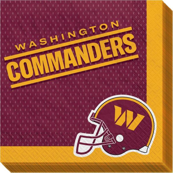・パッケージ内容:Maroon Washington Commandersペーパーパーティーナプキン16枚 - 6.5インチ x 6.5インチ。・スポーティなデザイン: このナプキンは、ワシントン・コマンダーズのフットボールチームが特徴で、...