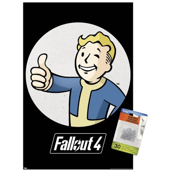 ・This Trends Fallout - Vault Boy - Thumbs Up Wall Poster uses high-resolution artwork and is printed on PhotoArt Gloss P...