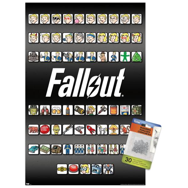 ・This Trends Fallout - Emojis Wall Poster uses high-resolution artwork and is printed on PhotoArt Gloss Poster Paper whi...