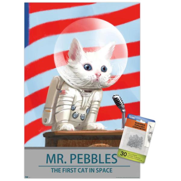・This Trends Fallout 4 - Mr. Pebbles - The First Cat In Space Wall Poster uses high-resolution artwork and is printed on...