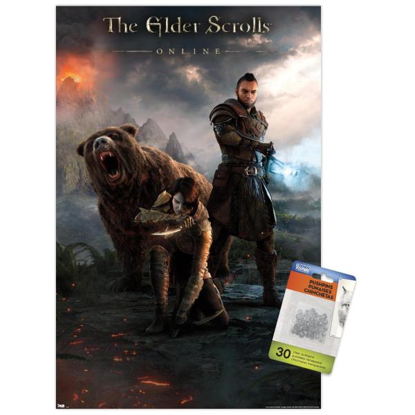 ・This Trends The Elder Scrolls: Online - Key Art Wall Poster uses high-resolution artwork and is printed on PhotoArt Glo...