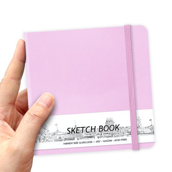 ・Hardcover Sketchbook: Includes 58 sheets, 150 gsm blank beige dowling paper with elastic closure band. It is easy to la...