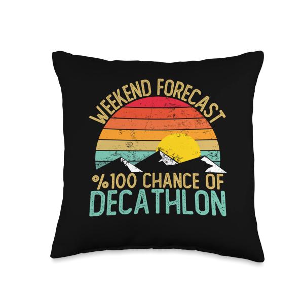 ・Weekend Forecast Decathlon Shirts Funny Retro Decathlon T-Shirts for Men and Women. Perfect gift for Fathers Day, Birth...
