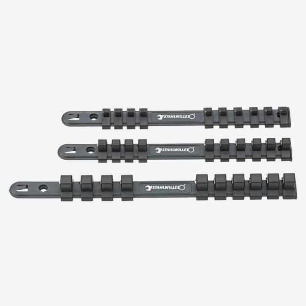 ・STAHLWILLE Aufsteckleisten-Set 3-tlg。 1/4インチ、3/8インチ、1/2インチSteckschl〓sseleins〓tze、jede Leiste fasst bis zu 10ニュース・Zur ge...