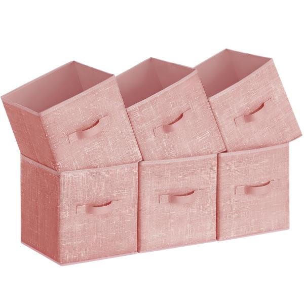 ・[Durable and Stable] Organize your items with this set of 6 durable, stable storage cubes. Each box with two handles ca...