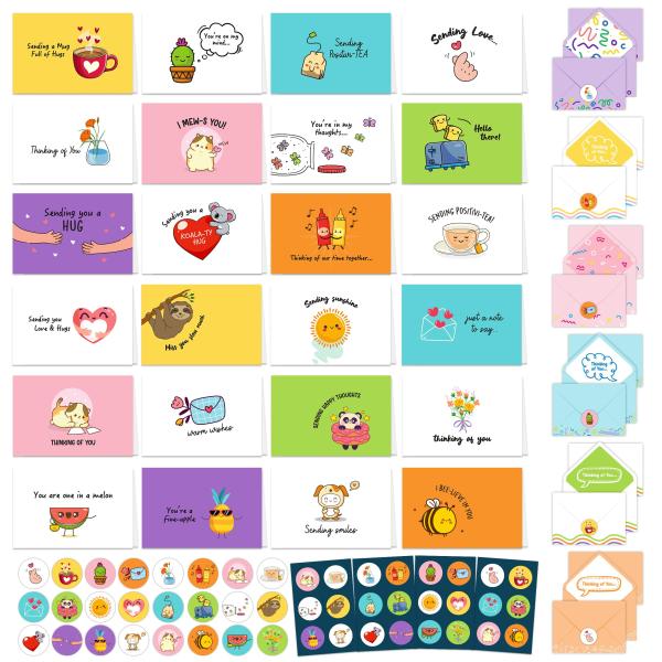 ・24 UNIQUE FUNNY DESIGNS - Brighten someone's day with 24 missing you cards. Explore a range of distinct miss you card d...