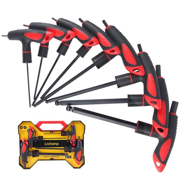 ・PROFESSIONAL WRENCH SET: This 8 piece T-handle Allen wrench set is perfect for workshops, race mechanics, and home use;...