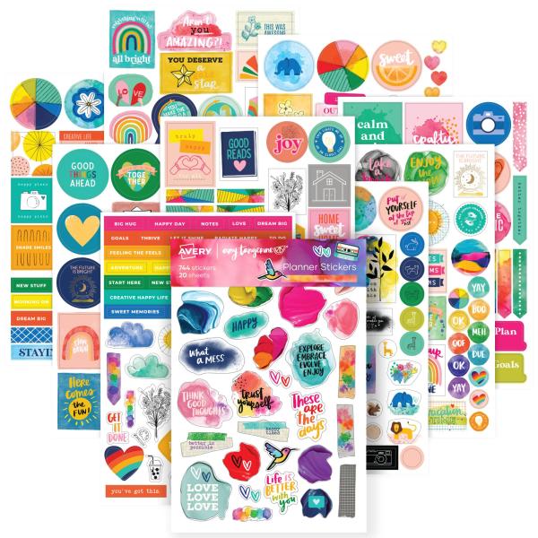 ・Brighten every day with Avery + Amy Tangerine Designer Collection Planner Stickers that include a variety of positive a...