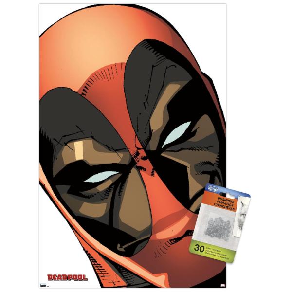 ・This Trends Marvel Comics Deadpool - Mask Wall Poster uses high-resolution artwork and is printed on PhotoArt Gloss Pos...