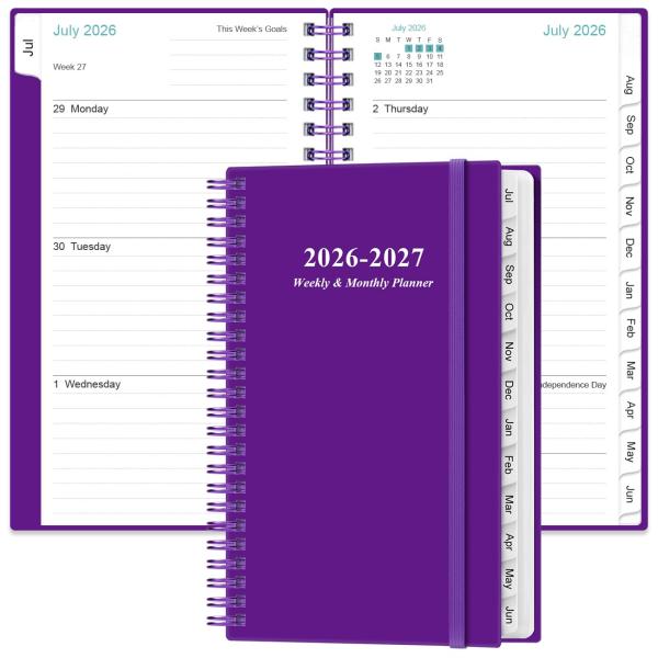 ・2026-2027 Planner - Pocket planner from July 2026 - June 2027, this planner 2026-2027 covers 12 months of weekly and mo...