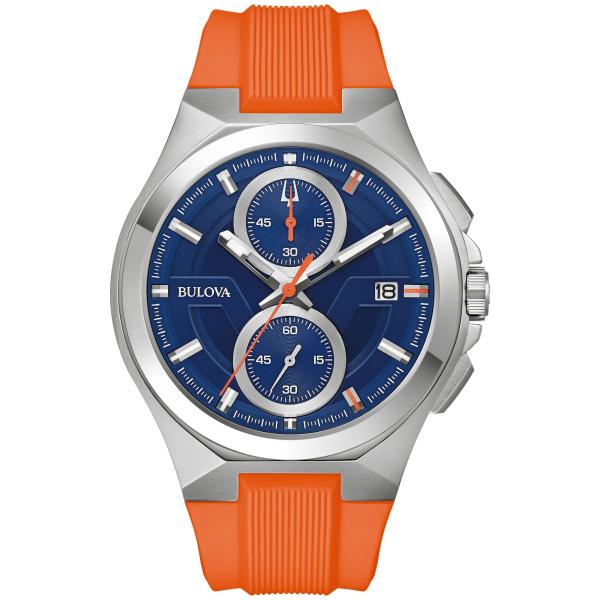 ・Partnering with legendary performer Marc Anthony, Bulova presents the bold Marc Anthony Maquina men's timepiece.・The wa...