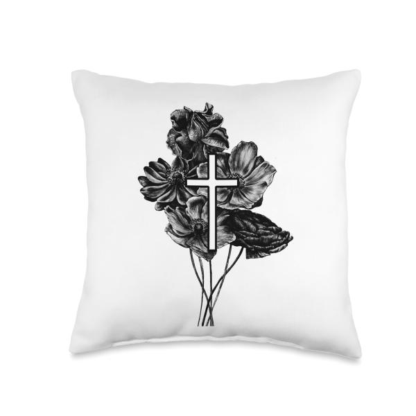 ・Inspirational Religious Gifts Flower Floral Cross Faith Apparel.・Inspiring positive affirmation faith gifts ideas for h...