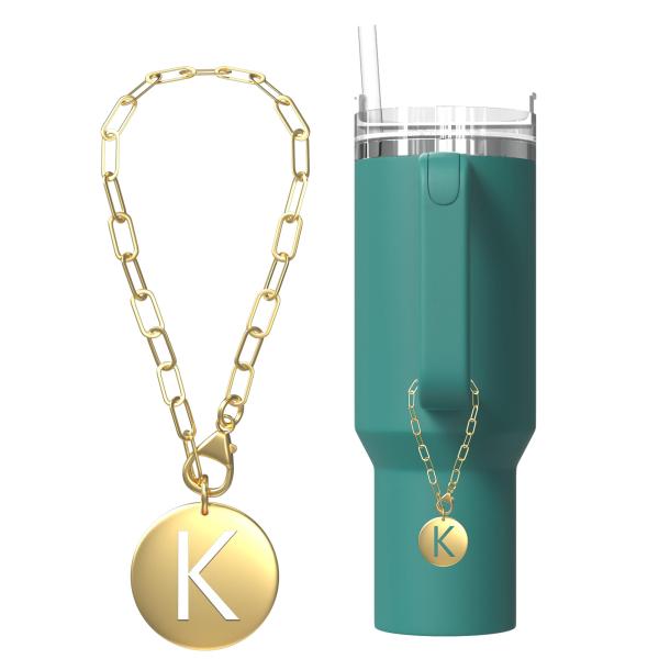 ・TMNovo Stanley Cup Charms For Handle Fit All Your Tumbler Cup Brands | Available In Gold And Silver | A To Z | In A Mod...