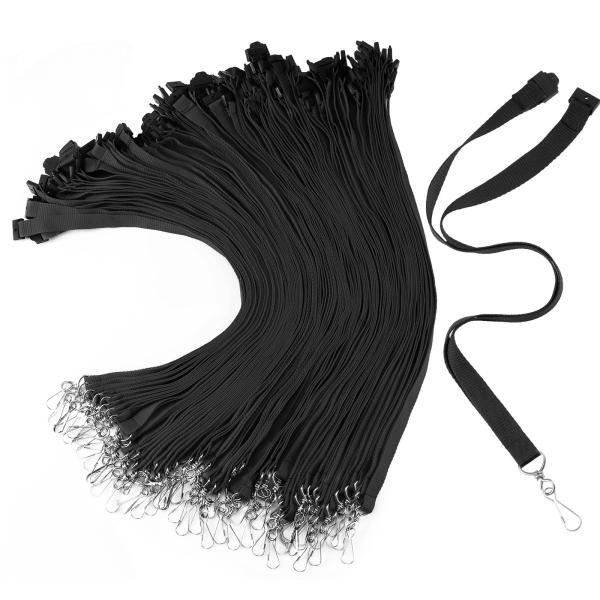 ・What Can You Get: you will receive 120 keychain lanyards of black, the enough color and quantity can meet your daily us...