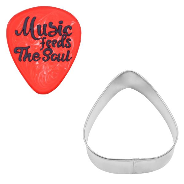 ・Guitar Pick Cookie Cutter・Great for roll-out cookie dough, fondant and crafts too!・Easy Release Edges: The cutters feat...
